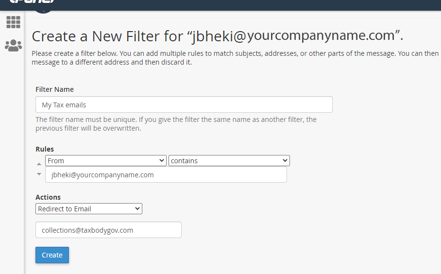 Howto configure redirection/forward of specific user emails to another ...