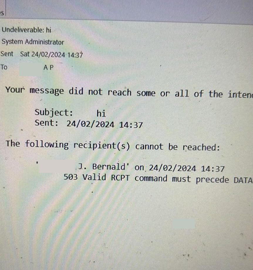 Resolved: 503 Valid RCPT command must precede DATA,Systems,Emails | Your ICT Magazine
